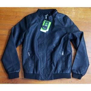 Refinery Republic | Jackets & Coats | Refinery Republic Black Faux ...